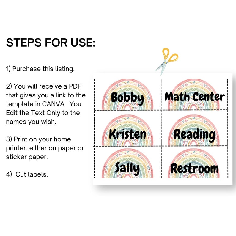 Classroom Labels, Name Stickers for School, Cubby Name Tags, Labels for ...