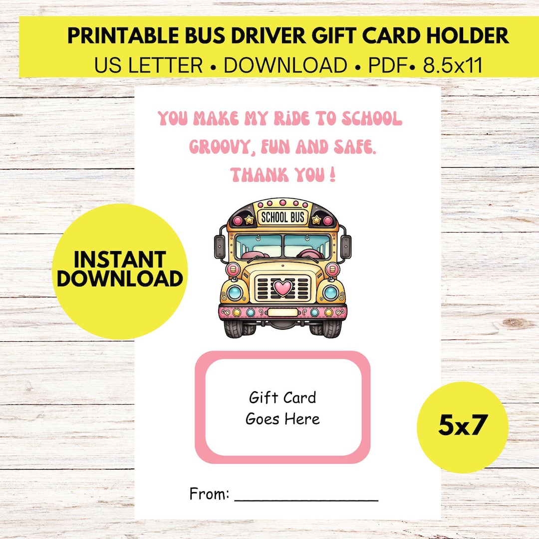 Bus Driver Appreciation, End of School Year Gift, Bus Driver Thank You ...