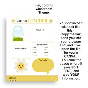 Editable Meet the Teacher Template, First Day of School Teacher Survey ...
