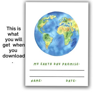 Earth Day Craft, Printable Earth Day Handprint Art, Earth Day Activity ...