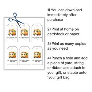 Bus Driver Appreciation Gift, Bus Driver Gift Tags, Bus Driver Thank ...