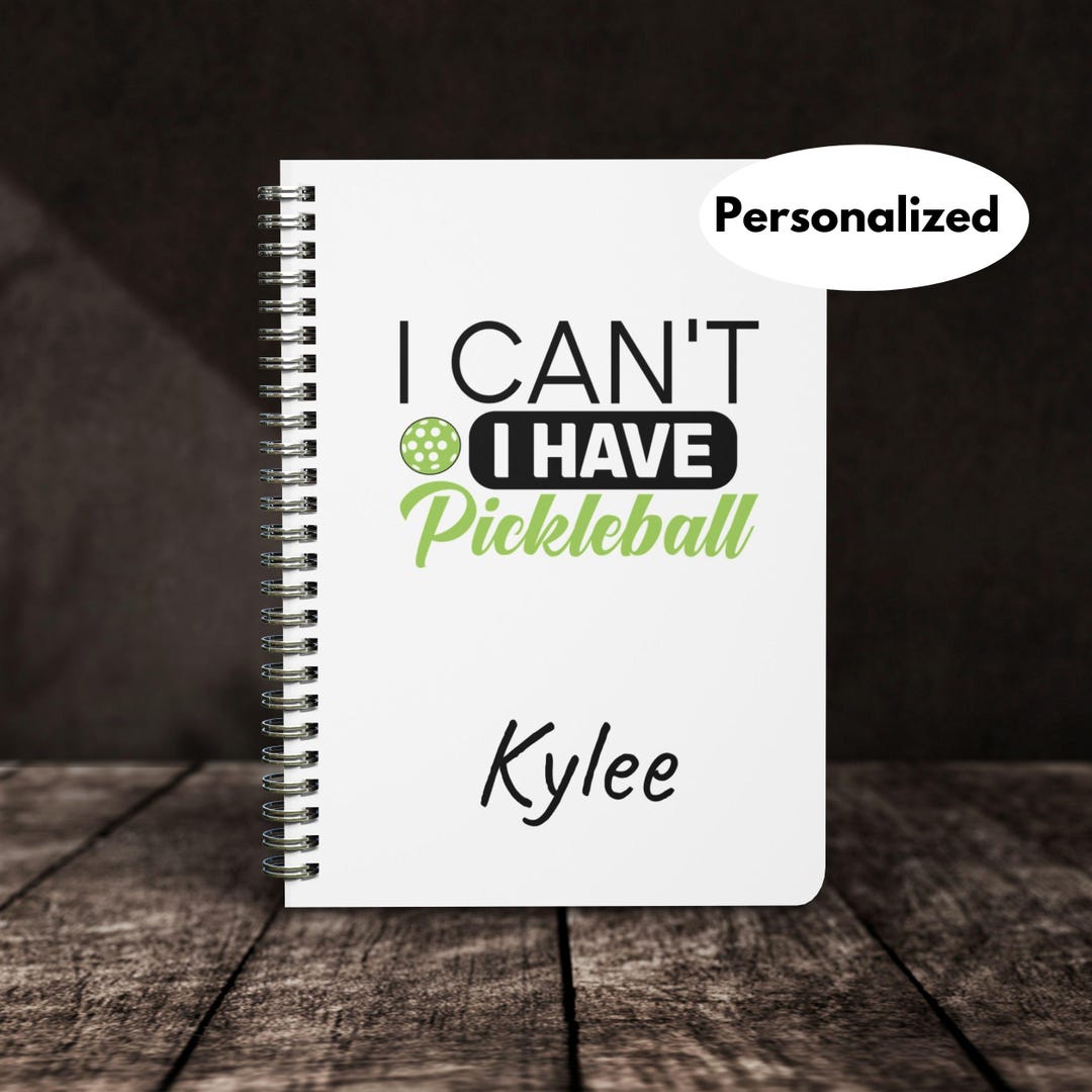 Custom Pickleball Spiral Notebook, Pickleball Gifts, Personalized ...