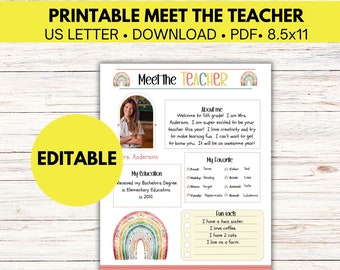 Meet the Teacher Template, Editable Back to School Flyer, First Day of ...