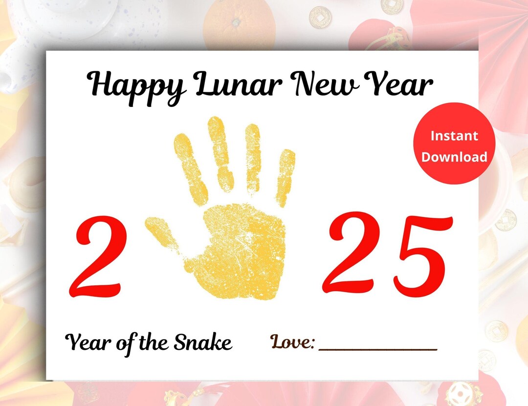 Lunar New Year Handprint Art, Chinese New Year 2025 Kids Activity ...