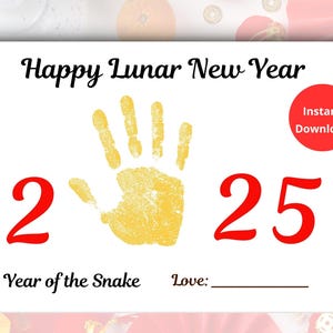 Lunar New Year Handprint Art, Chinese New Year 2025 Kids Activity ...