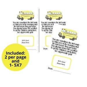 Bus Driver Appreciation Gift, Bus Driver Thank You Card, Bus Driver ...