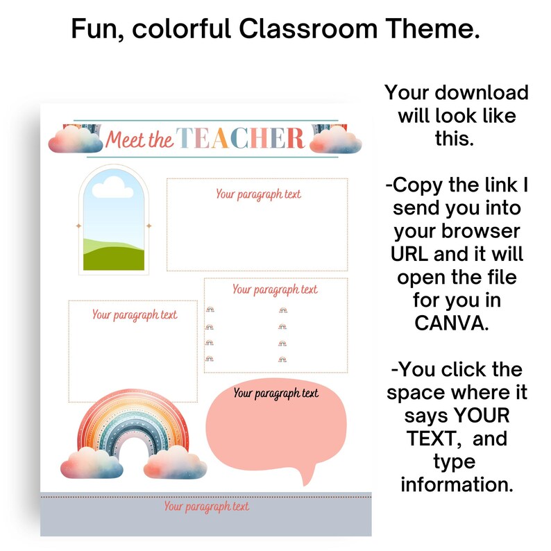 Get to Know Your Teachers, Meet the Teacher Canva Template, All About ...