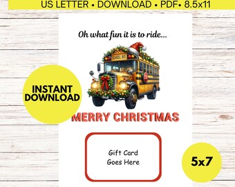 Bus Driver Appreciation Gift, Bus Driver Thank You Card, Bus Driver ...