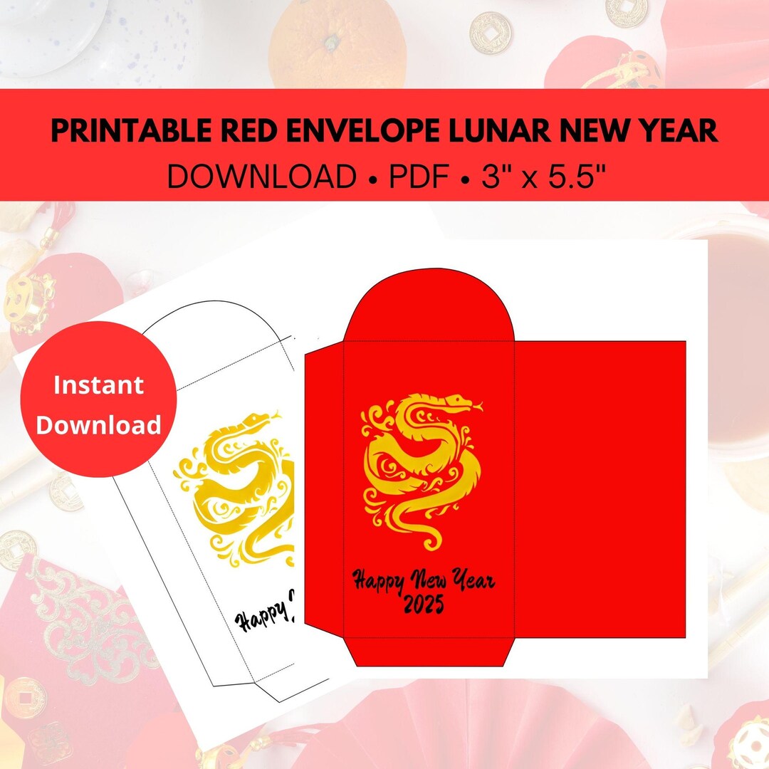Lunar New Year Red Envelope, Chinese New Year 2025, Lunar New Year ...