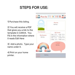 Get to Know Your Teacher, Editable Meet the Teacher Template, Printable ...