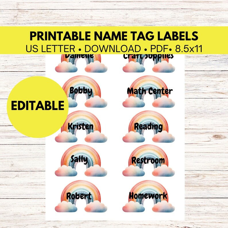 Labels for School, School Name Labels, School Supply Labels, Cubby Name ...