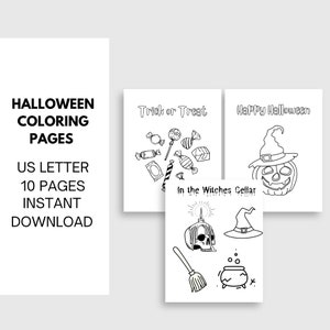 Halloween Printable Coloring Pages for Kids Halloween Party, Halloween ...