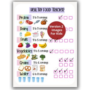 Printable Food Tracker, Daily Food Journal for Kids Nutrition, Food Log ...
