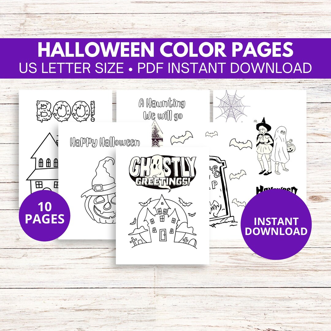 Halloween Printable Coloring Pages for Kids Halloween Party, Halloween ...