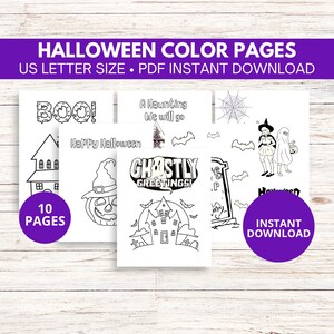 Halloween Printable Coloring Pages for Kids Halloween Party, Halloween ...