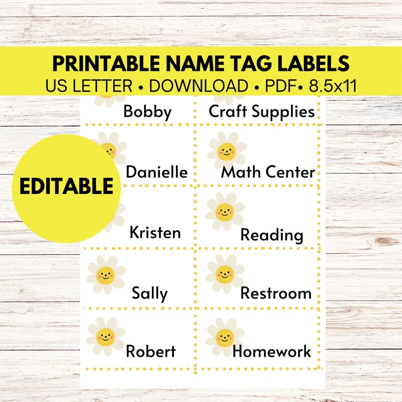 Cubby Name Tags - Etsy