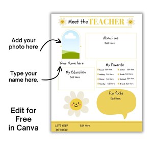 Editable Meet the Teacher Template, First Day of School Teacher Survey ...