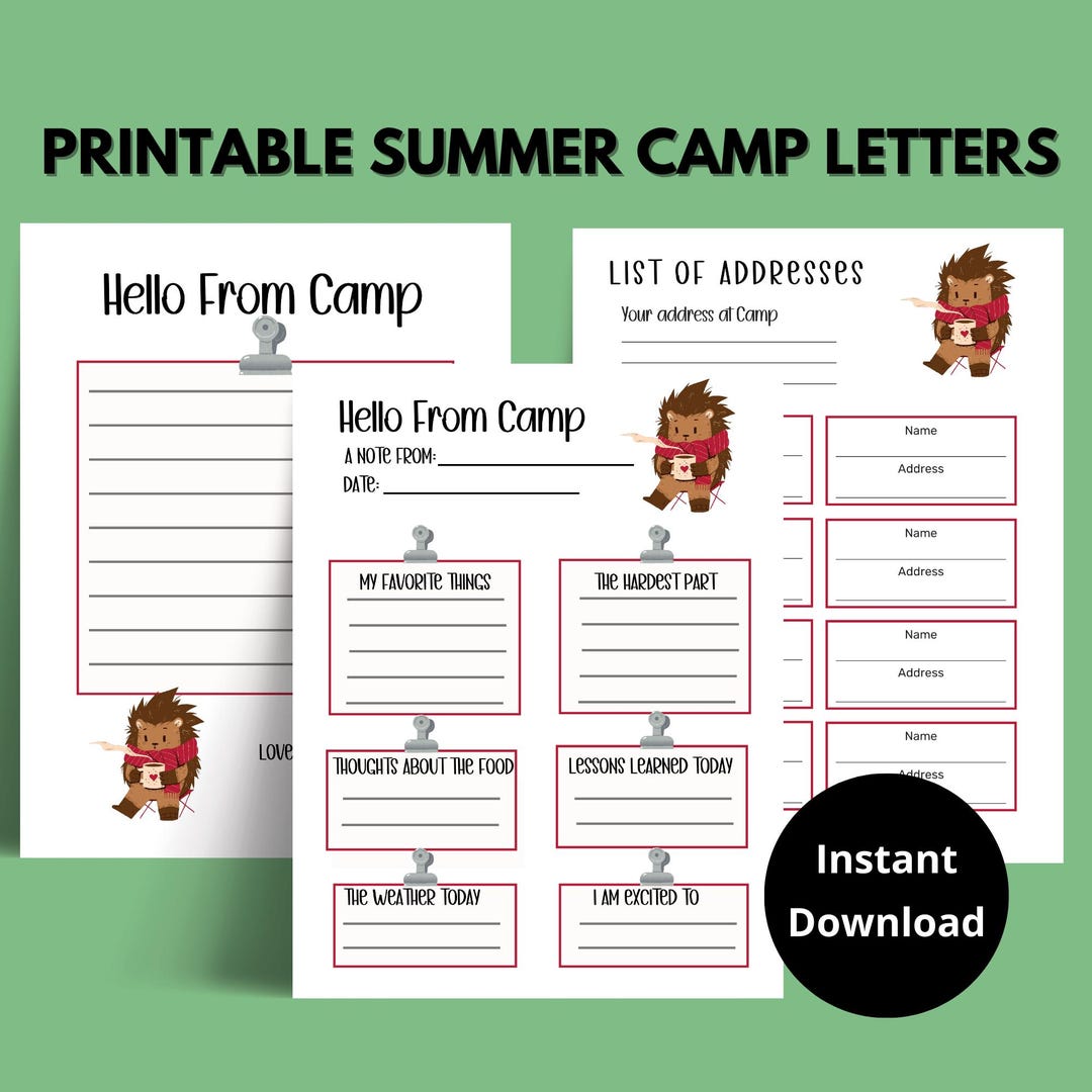 Letters From Camp, Summer Camp Letter, Sleepaway Camp, Summer Camp ...