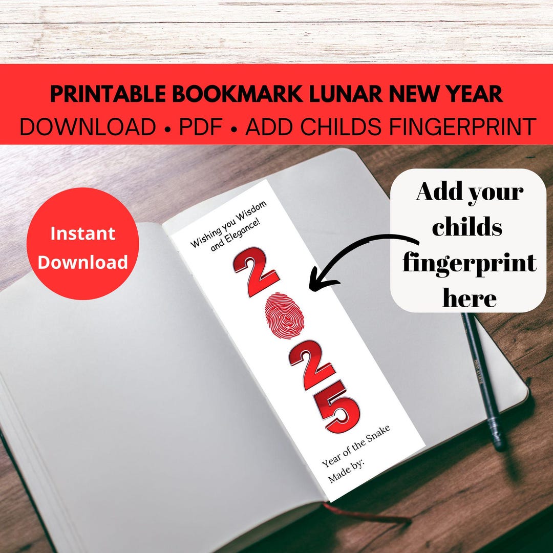 Lunar New Year 2025 Bookmark, Chinese New Year Printable Bookmarks ...