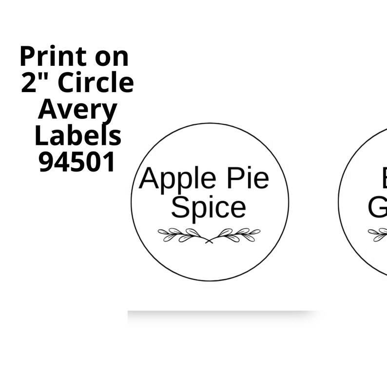 Spice Jar Labels Printable, Spice Labels, Printable Pantry Labels ...