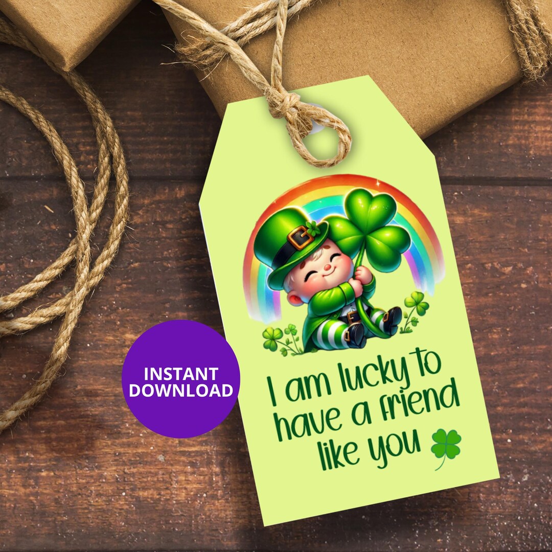 Saint Patricks Day Gift Tags, Printable St Pattys Day Gift Tag ...