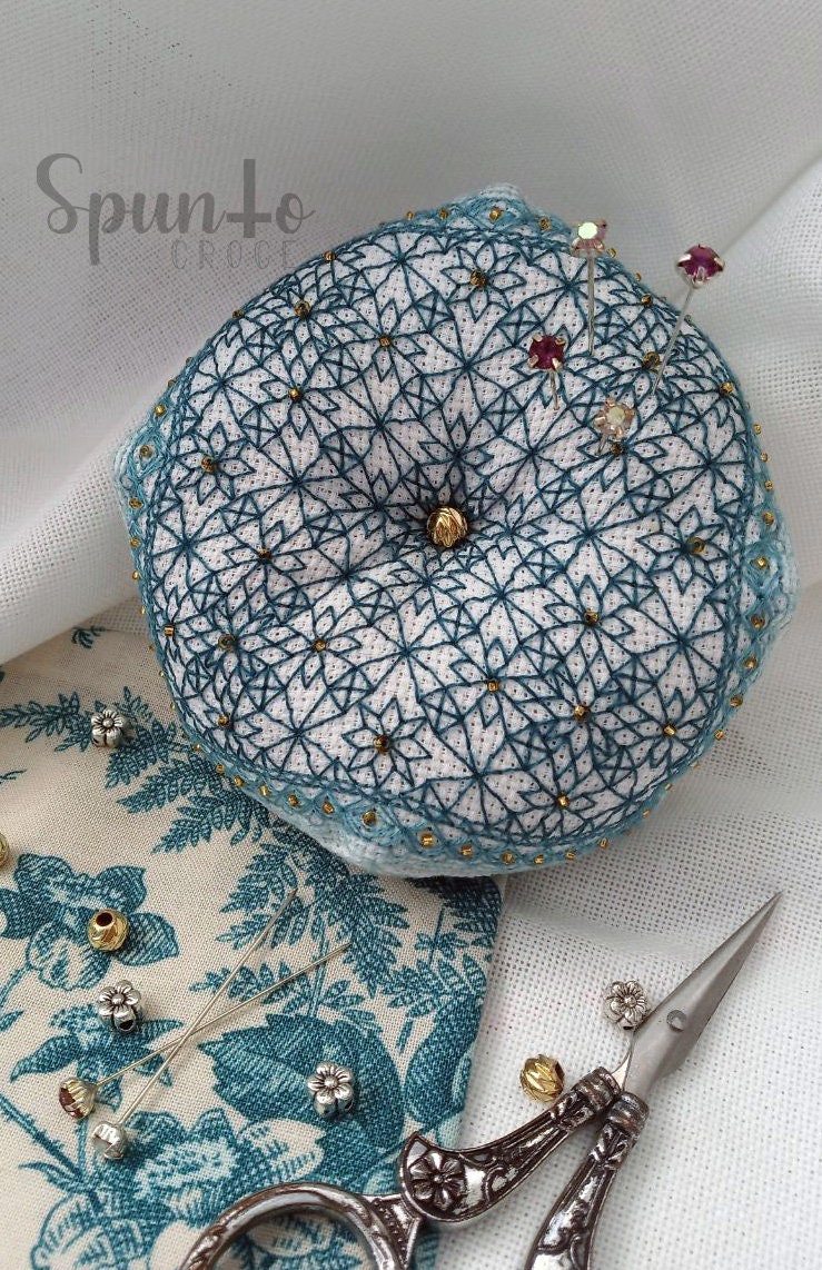 Kaleidoscope Biscornu, Printable PDF, Instant Download, Cross Stitch ...