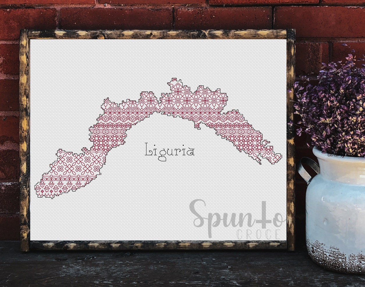 Blackwork Map, Liguria, Printable PDF, Instant Download, Blackwork ...