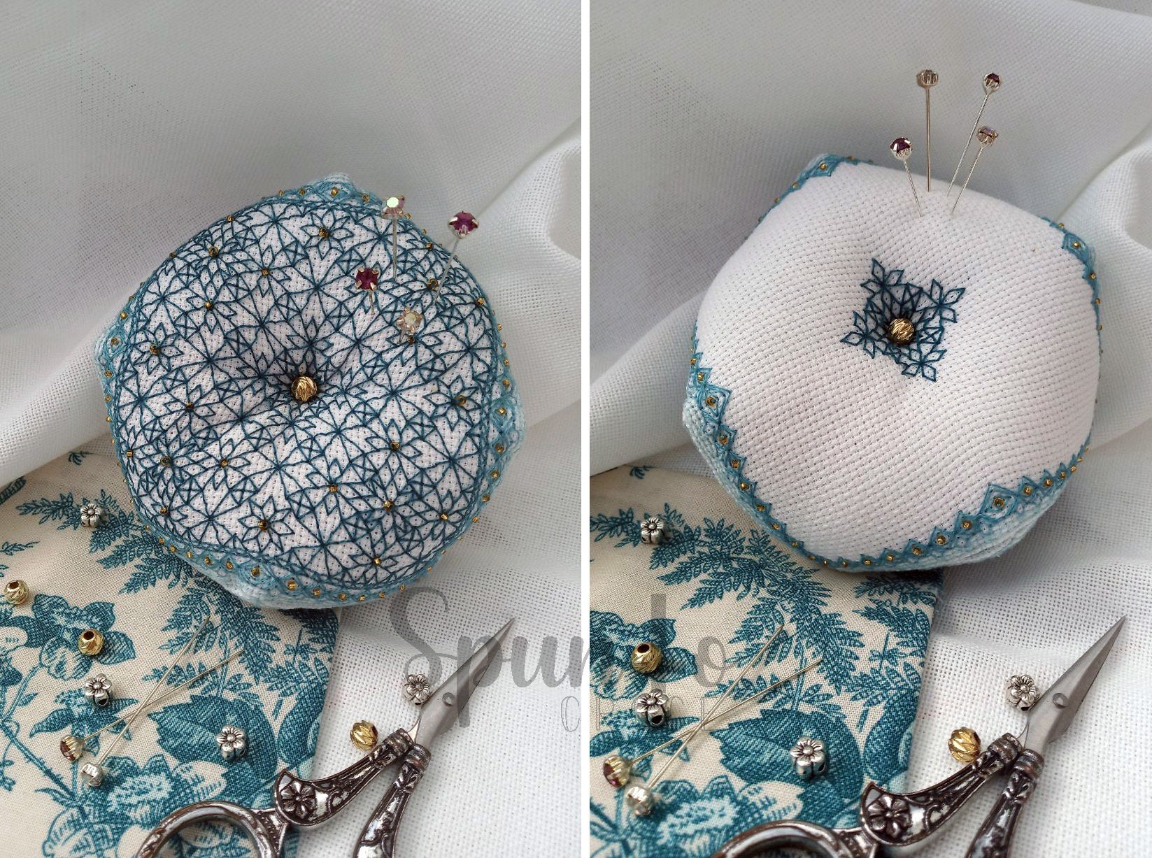 Kaleidoscope Biscornu, Printable PDF, Instant Download, Cross Stitch ...