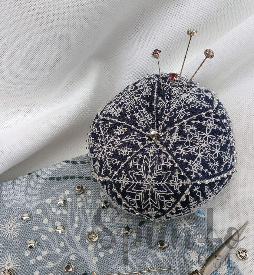 Blackwork Snowflake 15 Sided Biscornu, Printable PDF, Instant Download, Cross Stitch Pattern ...