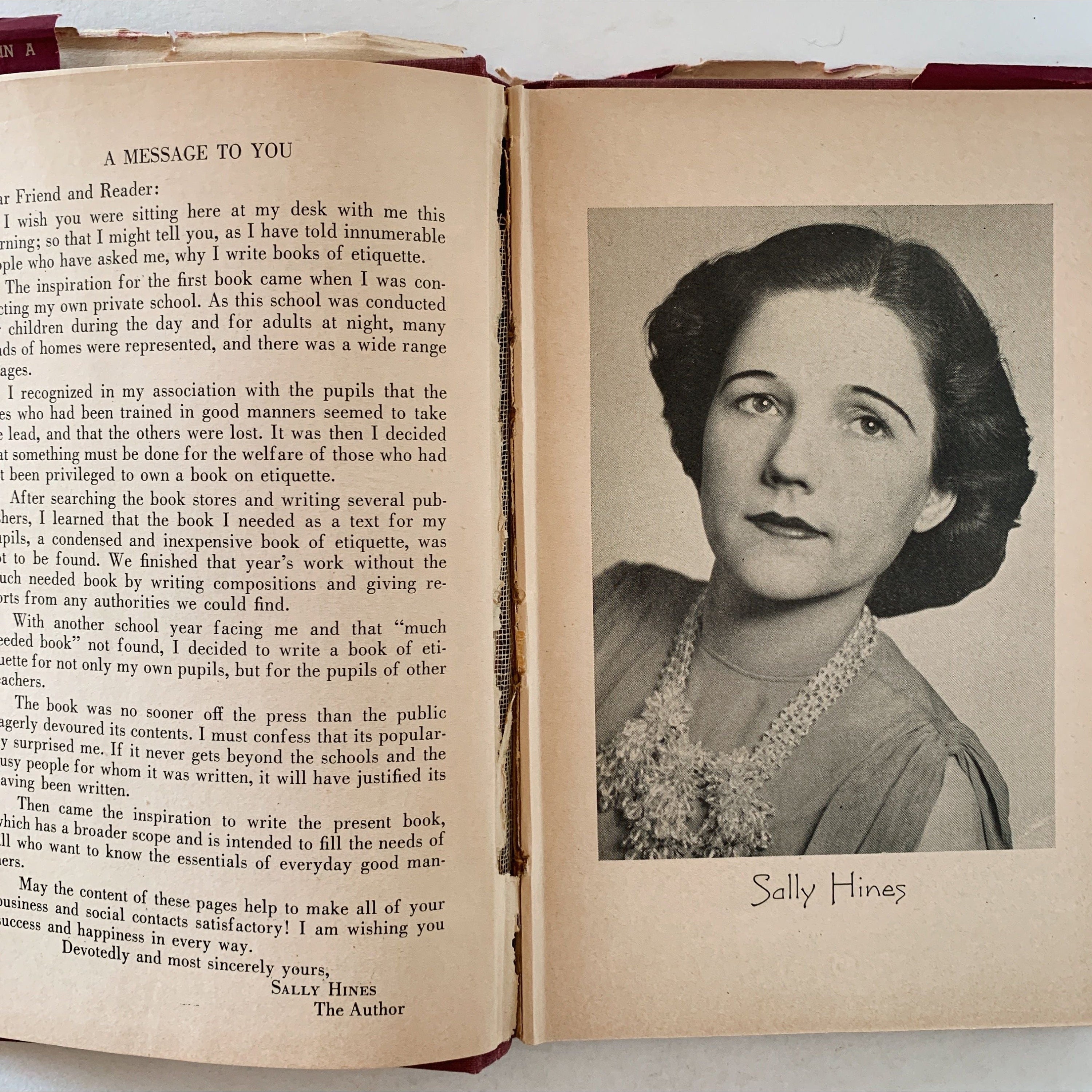 Good Manners in a Nutshell, Sally Hines, 1946 Hardcover Etiquette Book ...