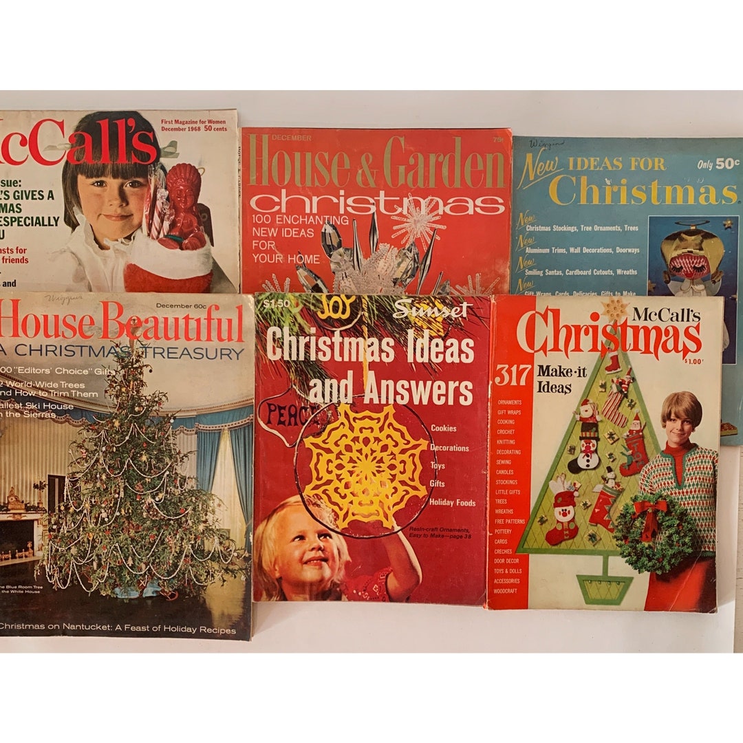 Set of 8 Holiday Edition Vintage Magazines, Mid Century Modern - Etsy