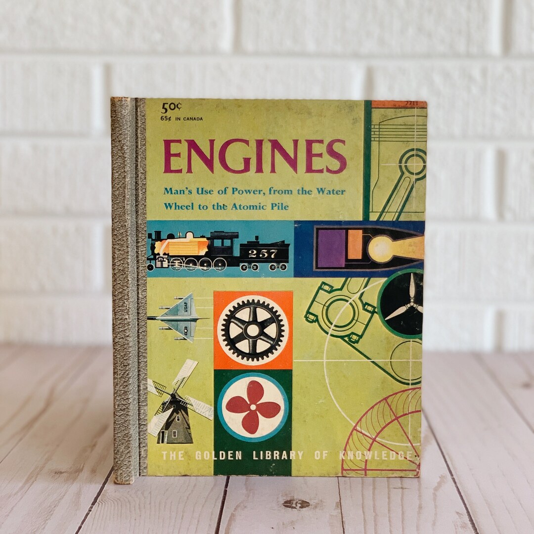 Engines 1959 Golden Library of Knowledge Book Children's Nonfiction - Etsy