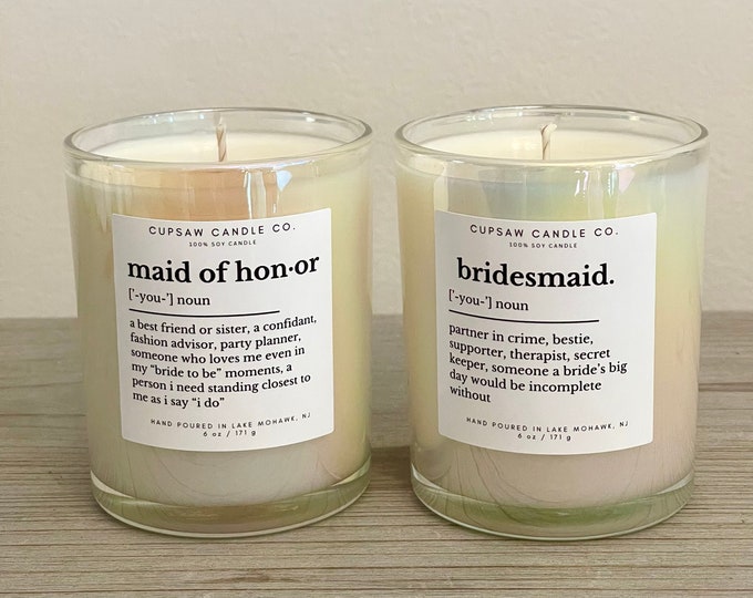 Bridesmaid Proposal Candle | Maid of Honor Proposal Candle | MOH Candle ...