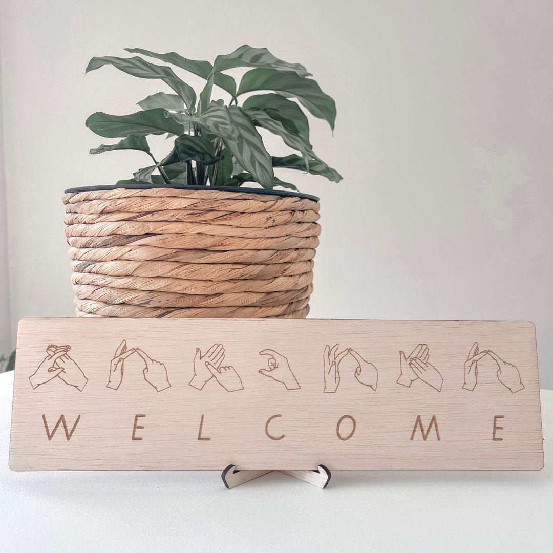 AUSLAN Welcome Sign for Classroom or Workplace Inclusivity for the Deaf ...