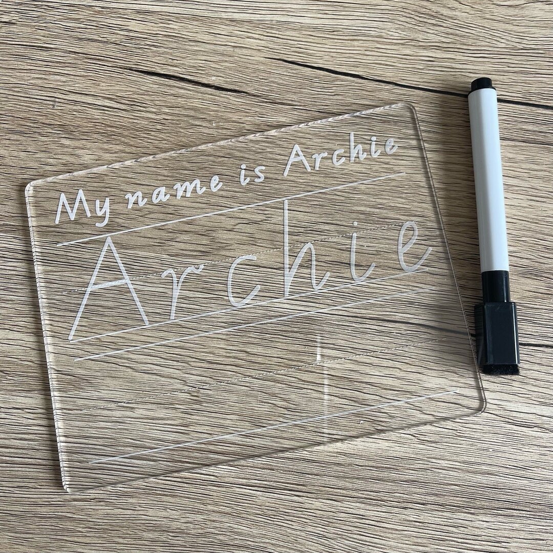 Name Practice Trace & Erase Board, Practice Writing Name, School, Dry ...