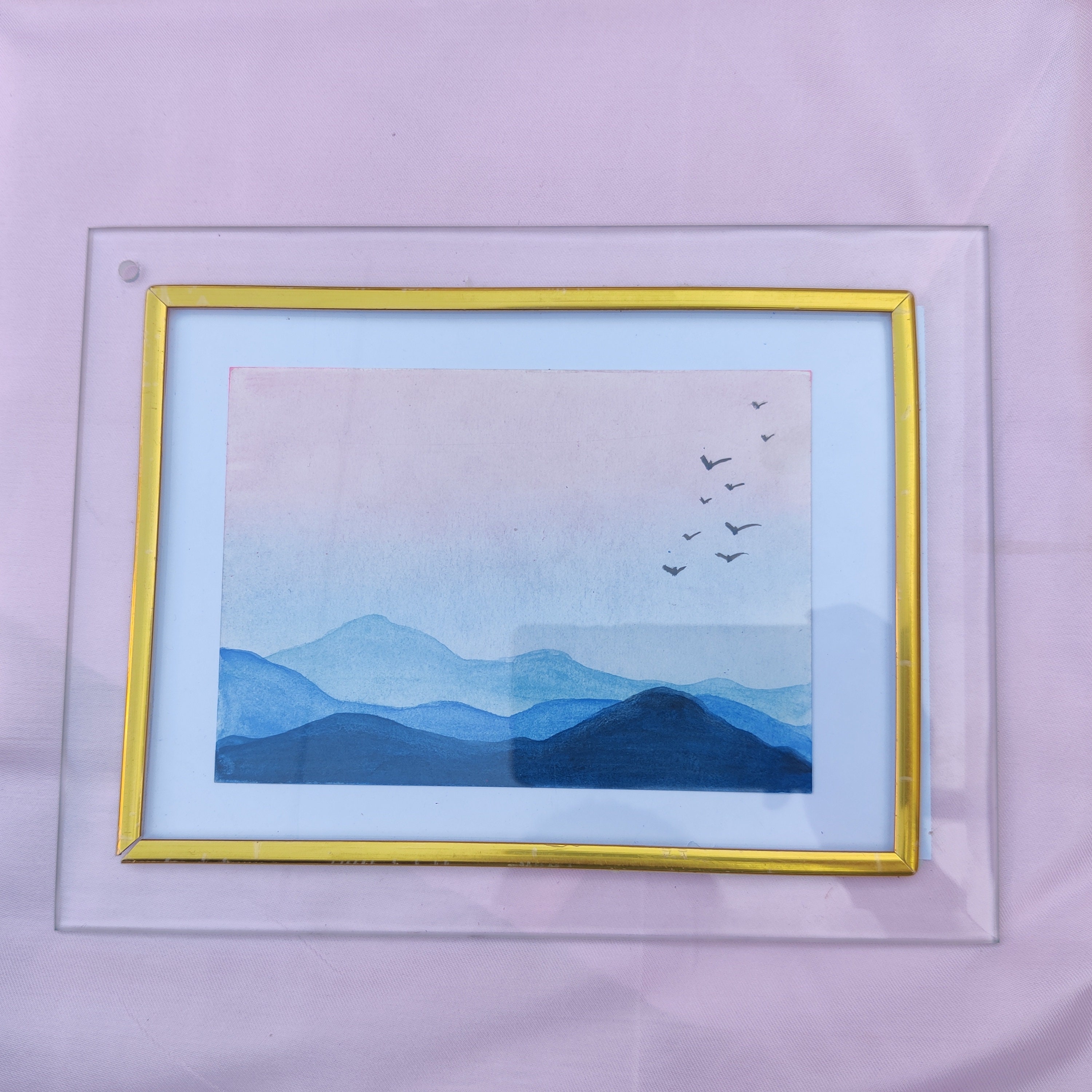 original painting l hand painted watercolor art l SERENITY l hand ...