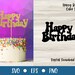Happy Birthday Cake Topper HIPPIE | SVG Files for Cricut | Celebration ...