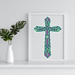 Layered Cross | Easter Gift | 3D Paper Craft | 6 Layers | SVG Files for ...