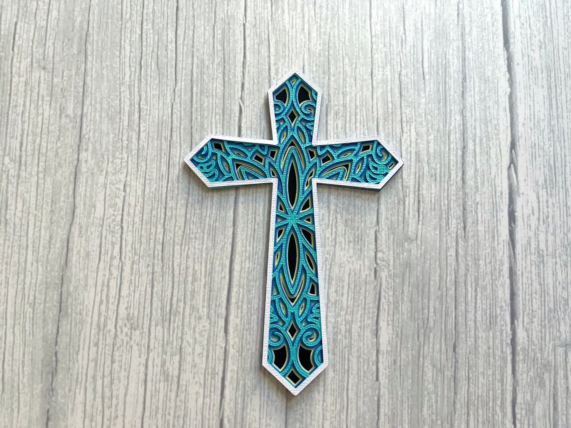 Layered Cross Easter Gift 3D Paper Craft 6 Layers SVG - Etsy Australia