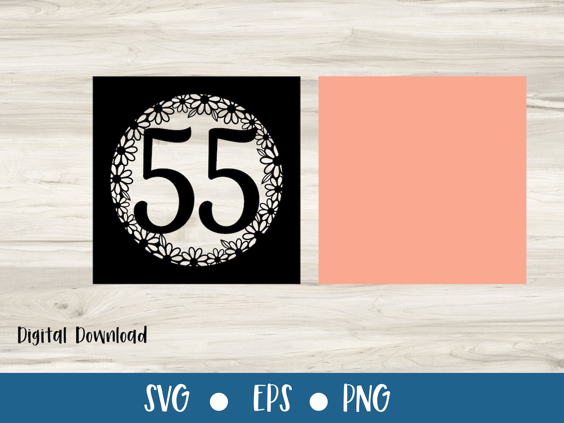 55th Birthday Card SVG | Birthday Celebrations | Anniversary | Cricut ...