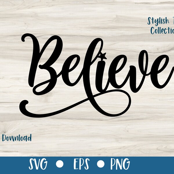 Believe Word Art - Etsy