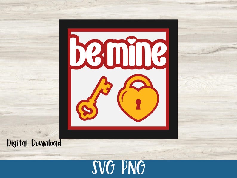 Valentine’s Card SVG, Be Mine Card File, DIY Valentine Cut File, Cricut ...