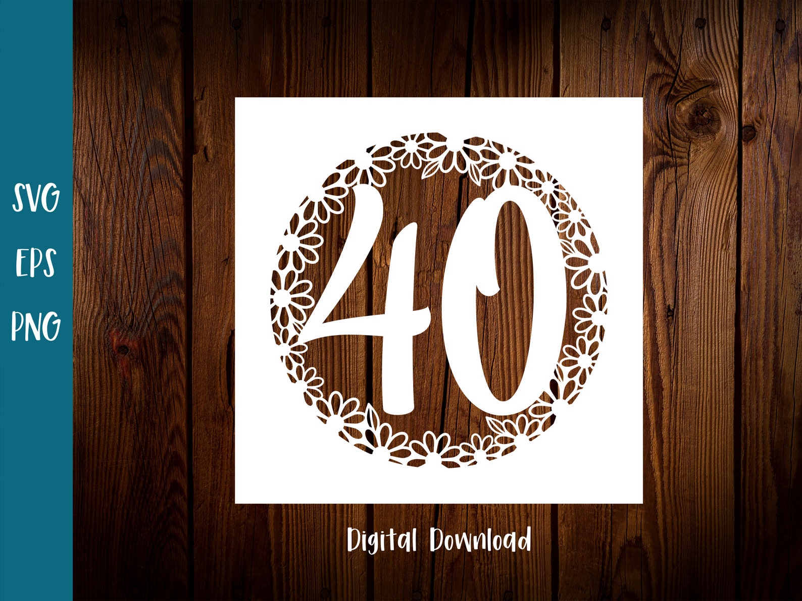 40th Birthday Card SVG | Birthday Celebrations | Anniversary | Cut Out ...