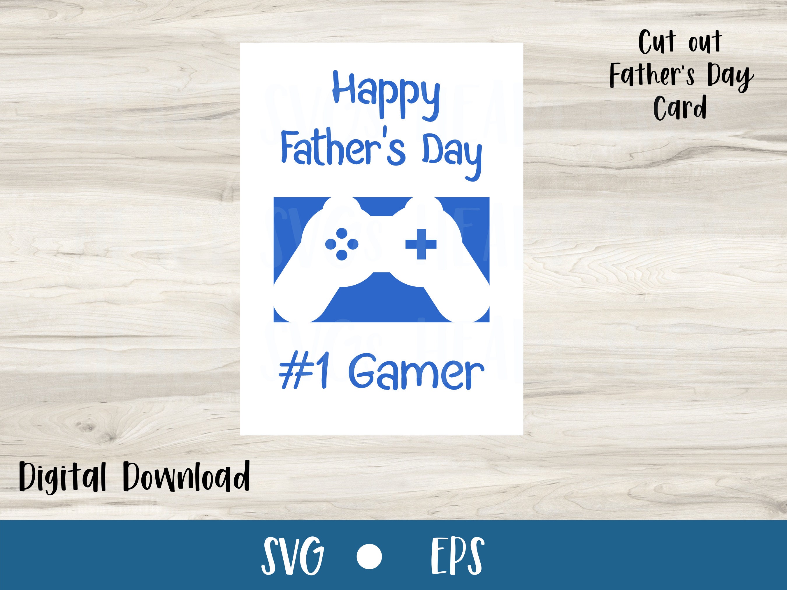 Father's Day Card 1 Gamer SVG Files for Cricut - Etsy Australia