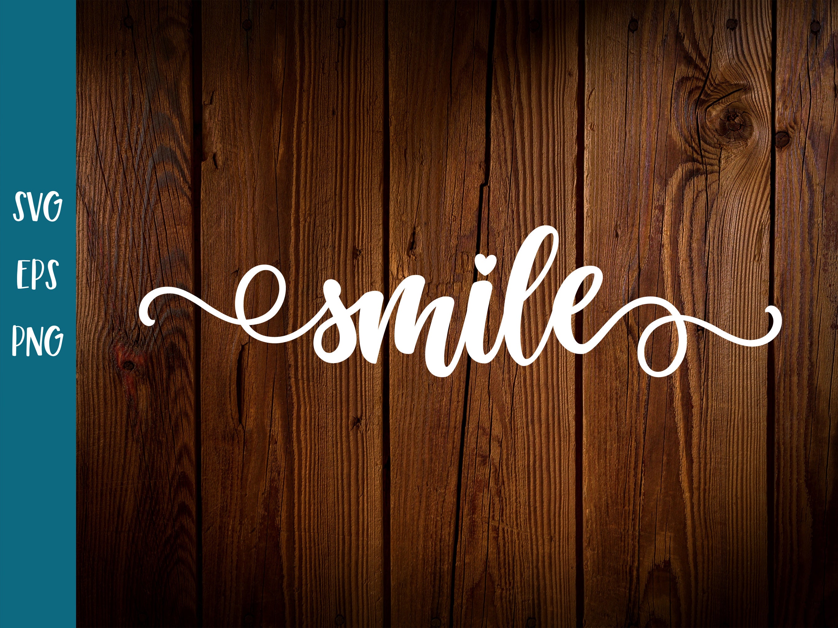 SMILE SVG Files for Cricut Stylish Text Collection Card - Etsy