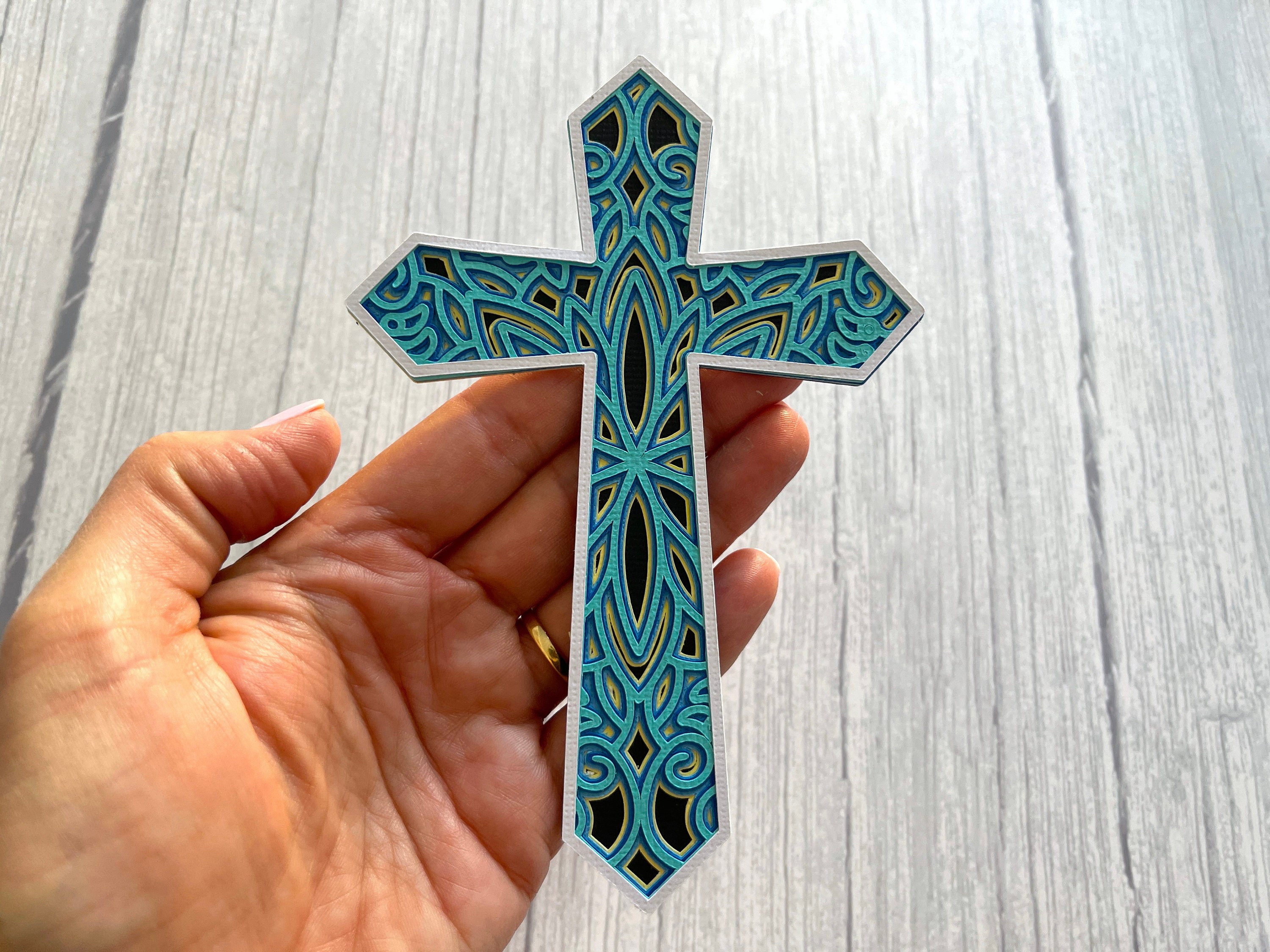 Layered Cross | Easter Gift | 3D Paper Craft | 6 Layers | SVG Files for ...