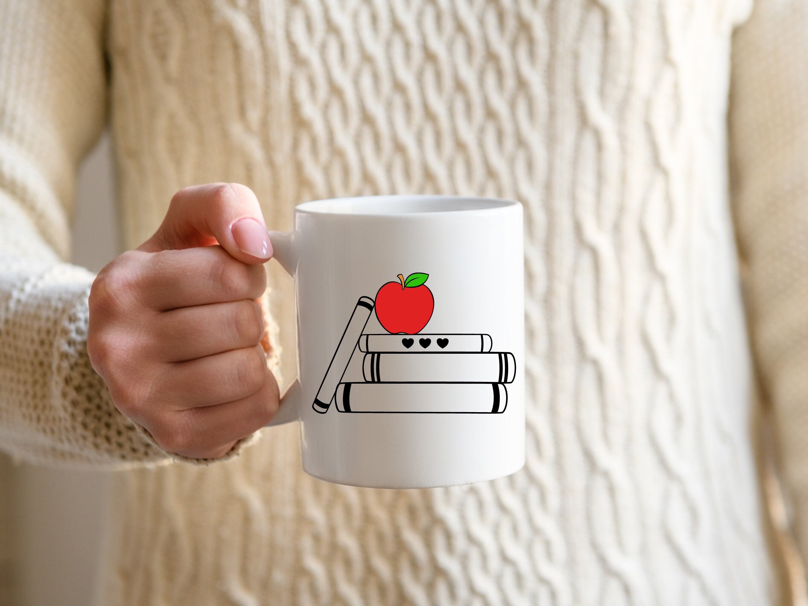 Books With Apple SVG | Back to School | Make a Book Bag | SVG Files for ...