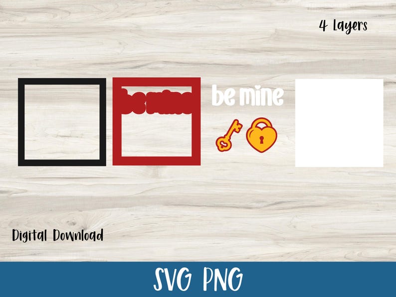 Valentine’s Card SVG, Be Mine Card File, DIY Valentine Cut File, Cricut ...