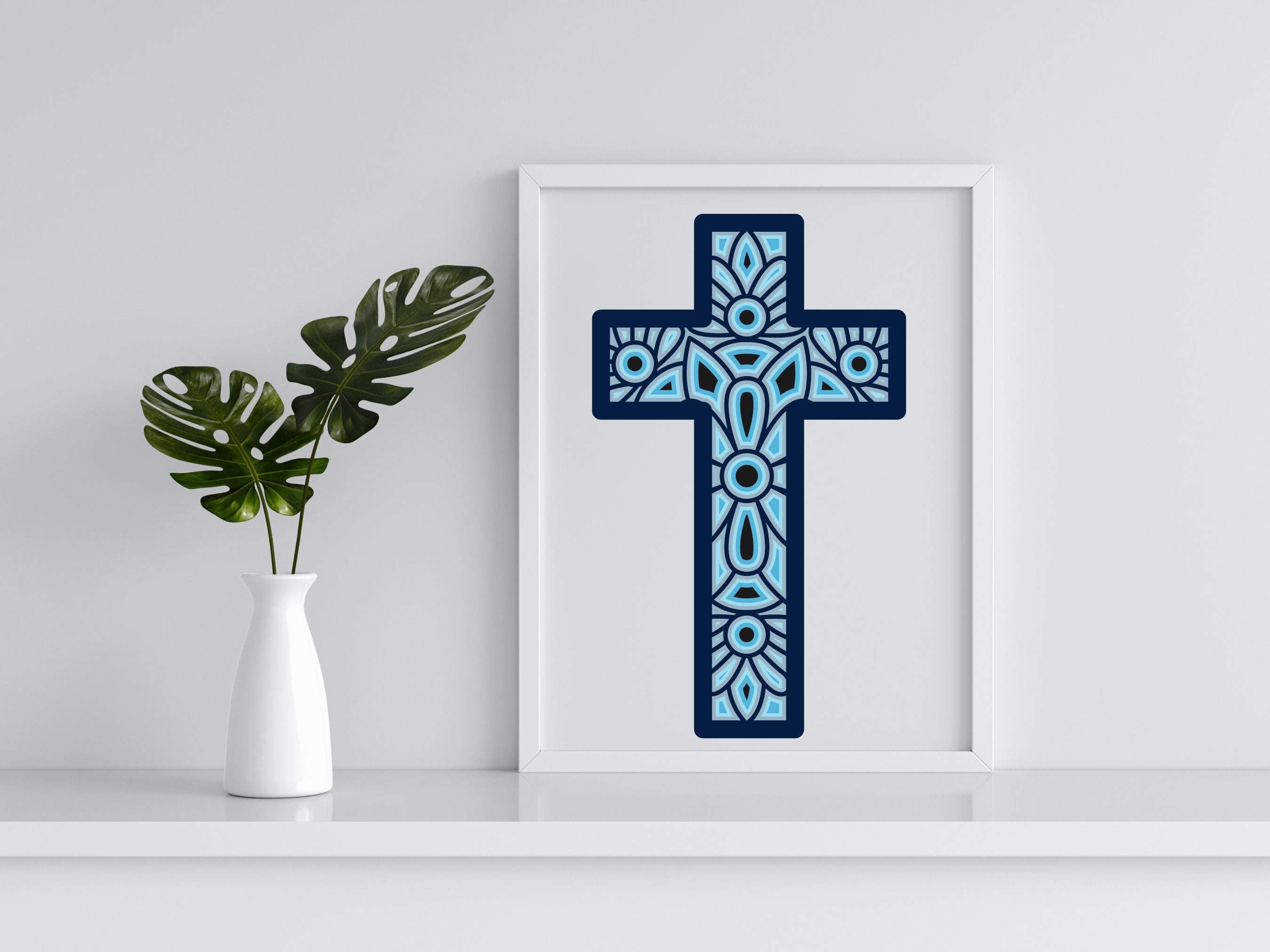 Layered Cross Easter Gift Shadow Box 3D Paper Craft - Etsy