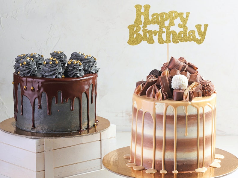 Happy Birthday Cake Topper HIPPIE | SVG Files for Cricut | Celebration ...
